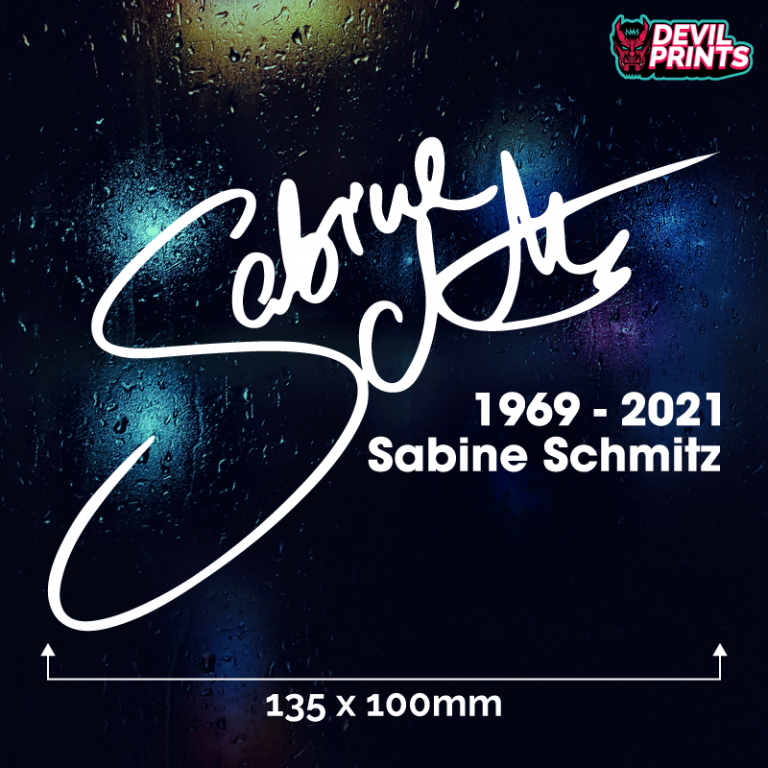 RIP Sabine Schmitz Signature | Devil Prints UK
