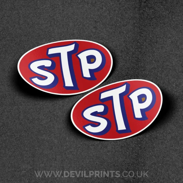 Classic STP Motor Oil Stickers | Devil Prints UK